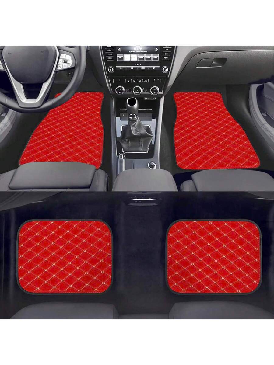 2pcs/4pcs Universal Waterproof Car Mats Set For Front And Rear, Car ...