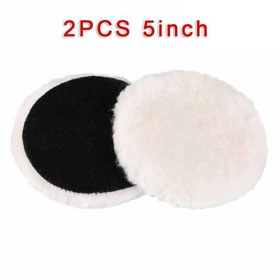 2pcs 5/6/7 Inch Wool Hook Loop Buffing Polishing Pads Bonnets Sanding ...