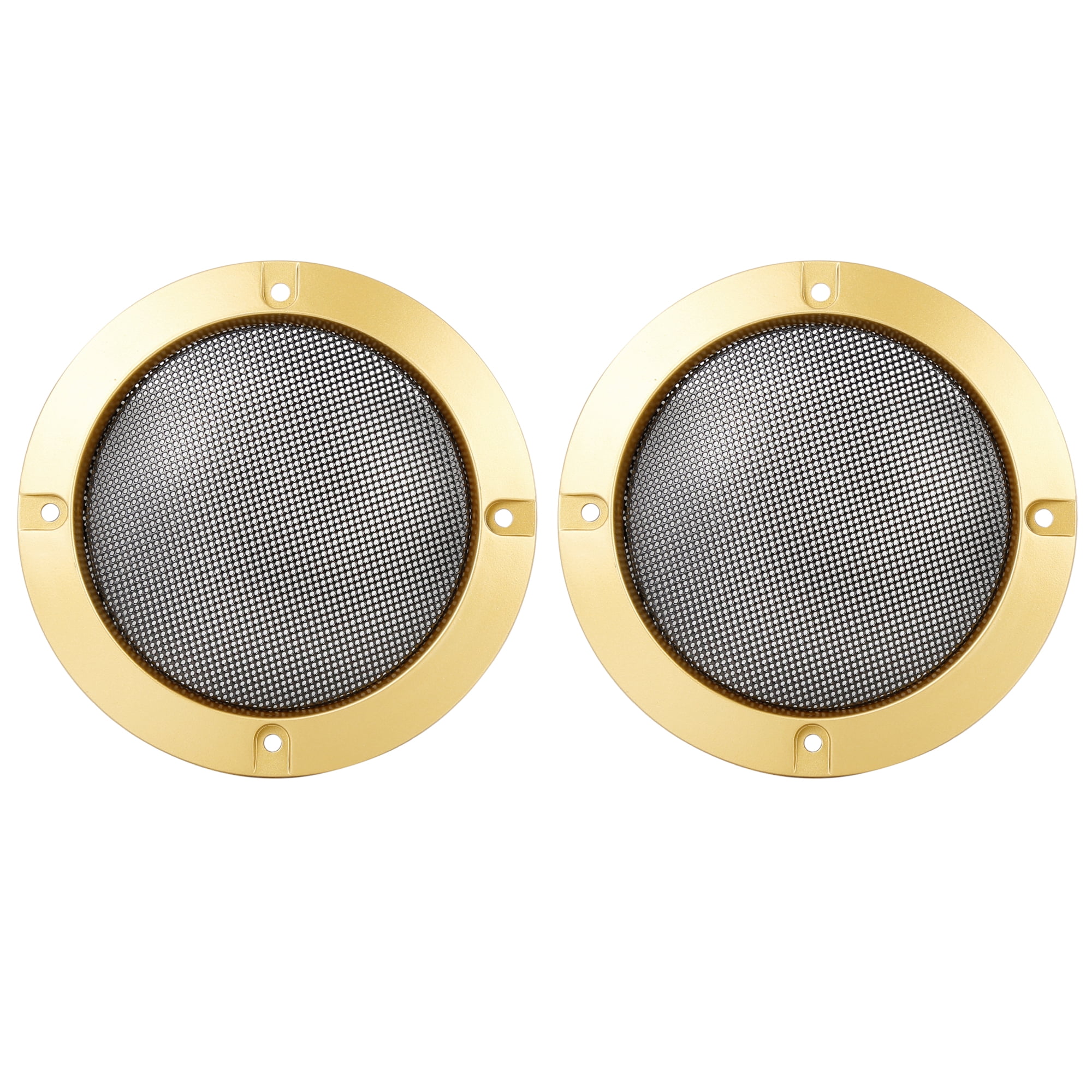 2pcs 5" Car Audio Speaker Cover Black Glossy Mesh Subwoofer Horn Guard ...