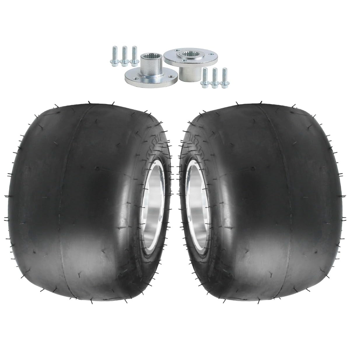 2pcs 5" Racing Go Kart Wheels Slick Tire 11x7.10x5 11X7.10-5 Tire Rim ...