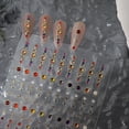 2pcs 5D Embossed Gold Star & Cross Nail Art Stickers - Red & Yellow Gel ...