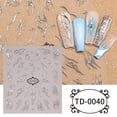 2pcs 5D Nail Art Stickers, Embossed Metallic Silver Flame Tip Soft Gel ...