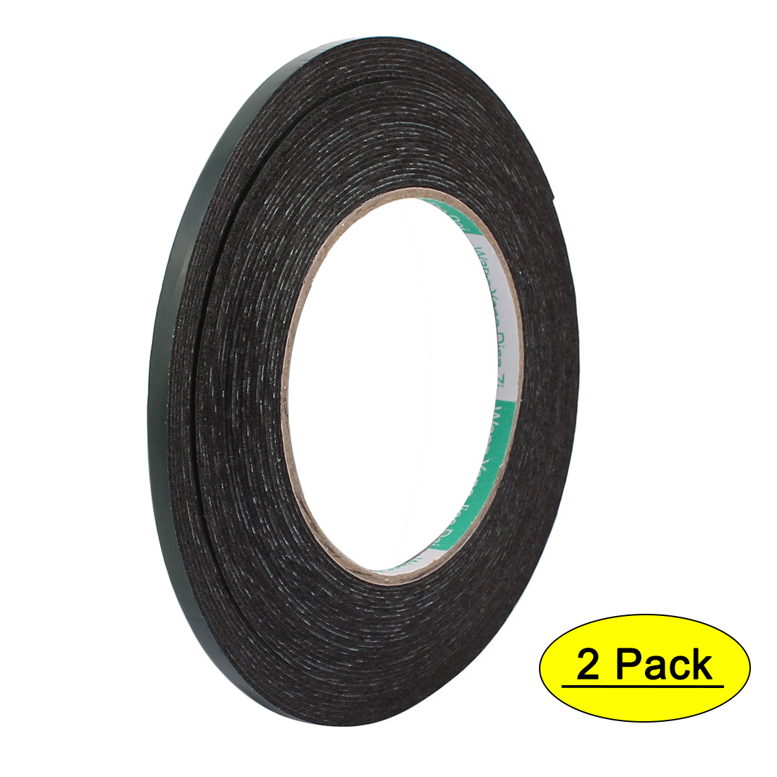 2pcs 5mm x 1mm Black Dual Sided Self Adhesive Sponge Foam Tape 10M ...