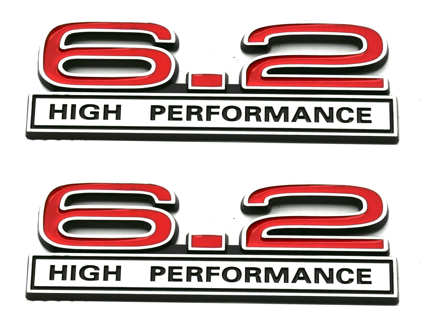 2pcs 6.2 Liter High Performance Engine Emblems Badge 3D Decals Stickers ...