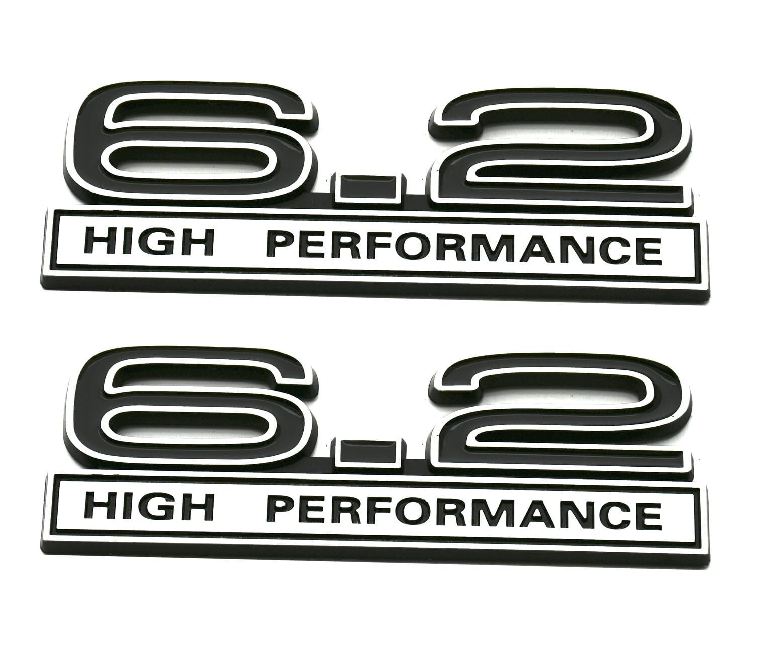 2pcs 6.2 Liter High Performance Engine Emblems Badge 3D Decals Stickers ...