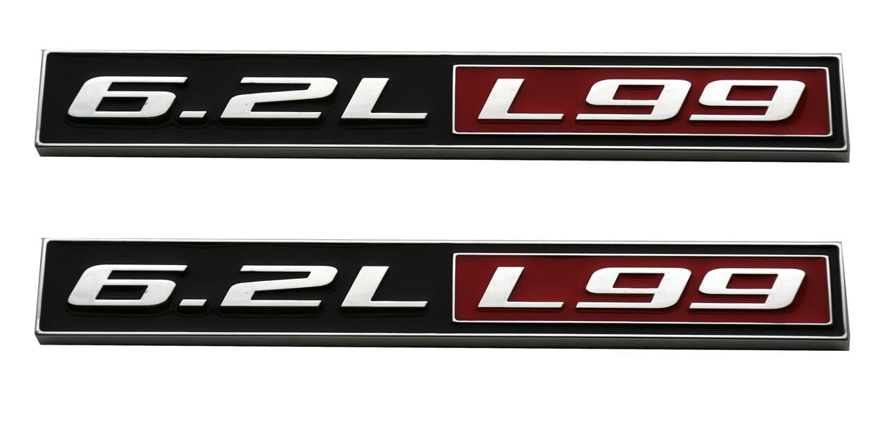 2pcs 6.2L Liter L99 Real Engine Hood Emblem Badge Nameplate Crate ...