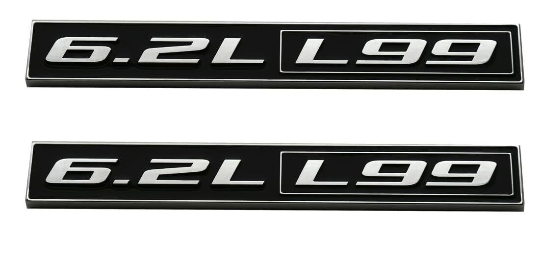 2pcs 6.2L Liter L99 Real Engine Hood Emblem Badge Nameplate Crate ...