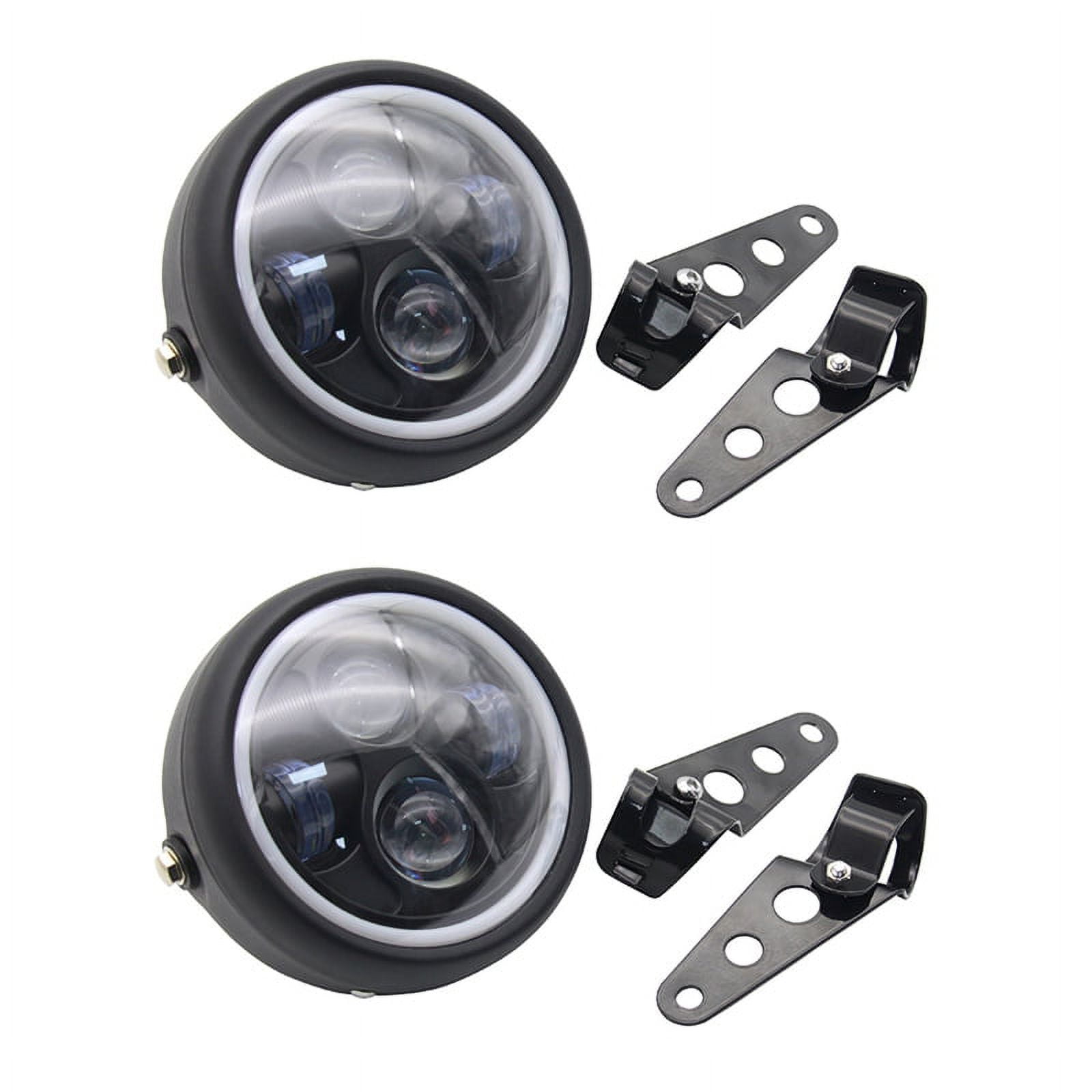 2pcs 6.5 Inch LED Motorcycle Headlight HiLo Head Light Lamp Bulb DRL ...