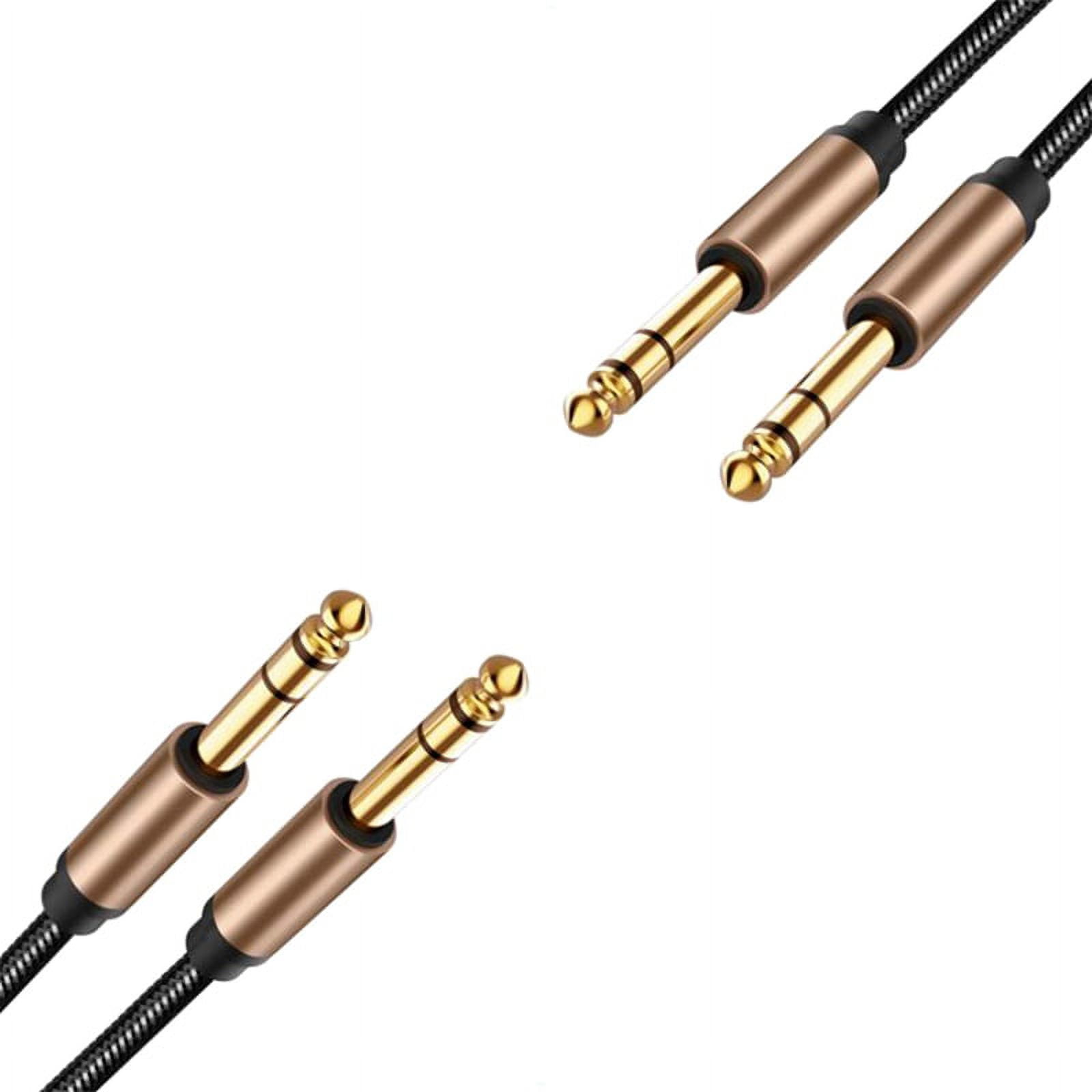 2pcs 6.5mm Jack Audio Cable Braided for Guitar Mixer Amplifier 1.8M Jack Cord Male to Male AUX ...