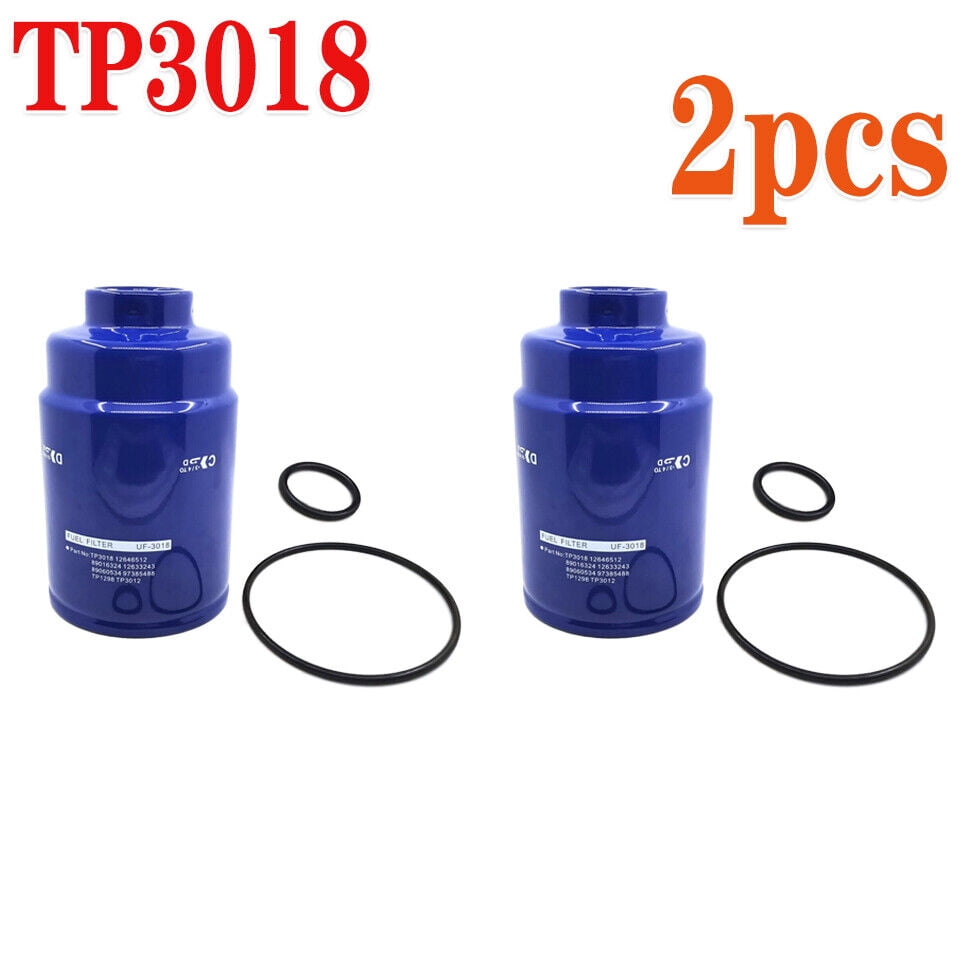 2pcs 6.6L Duramax Diesel Updated Fuel Filter TP3018 With O Rings Free ...