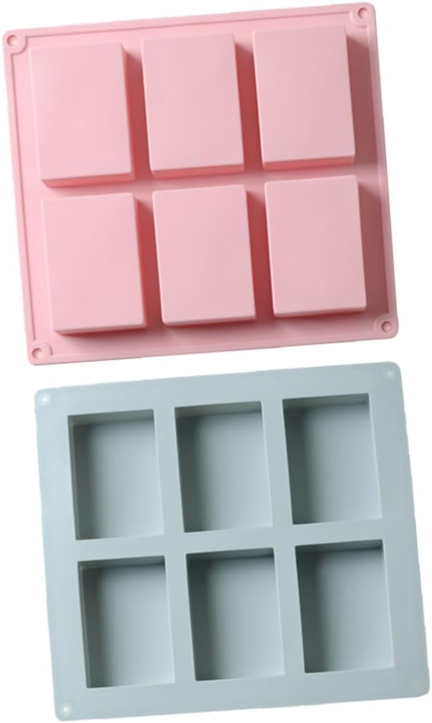 2pcs 6 Flowers soap DIY soap Chocolate Square soap molds Silicone Resin ...