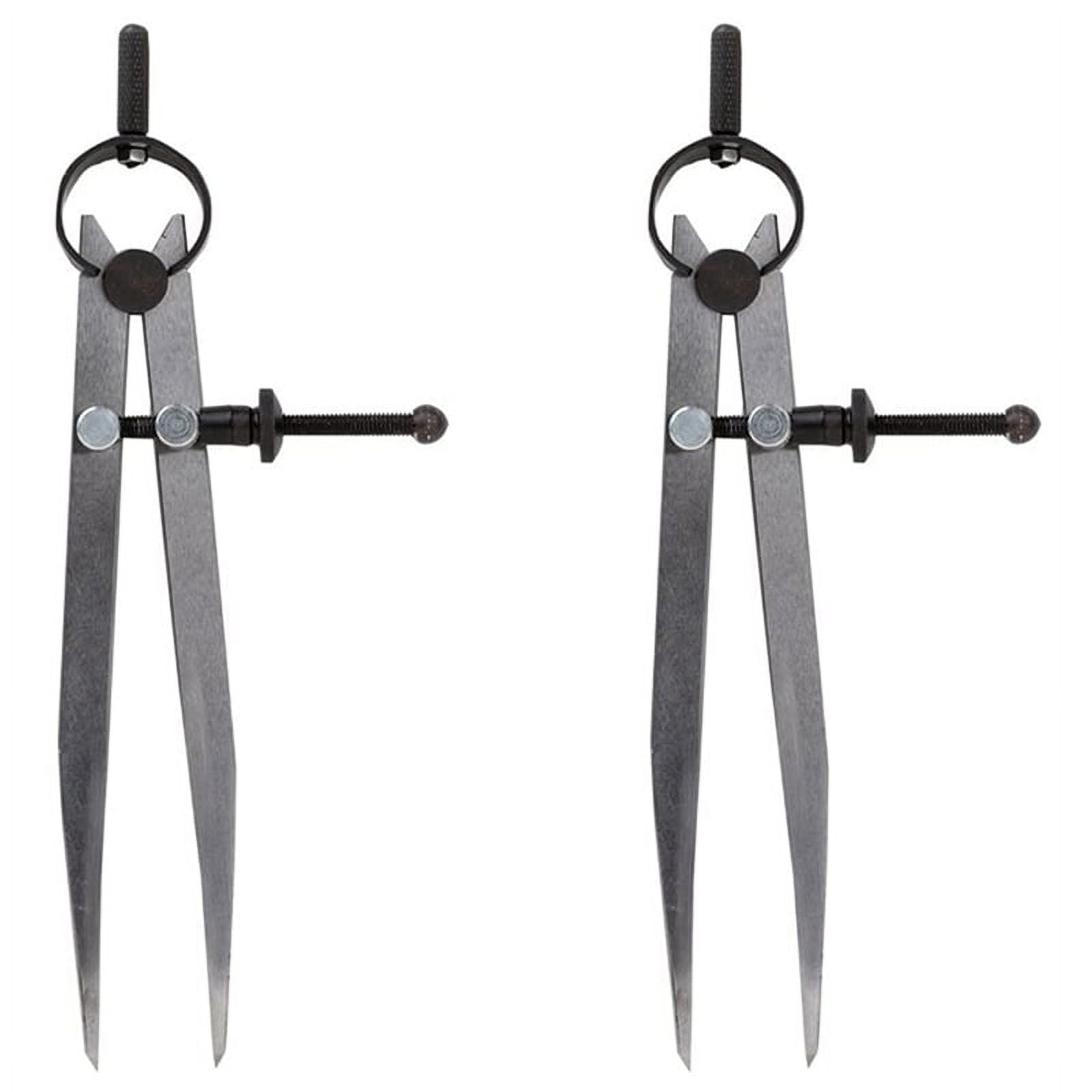 2pcs 6 Inch Adjustable Lockable Steel Divider Wing Leather Compass ...