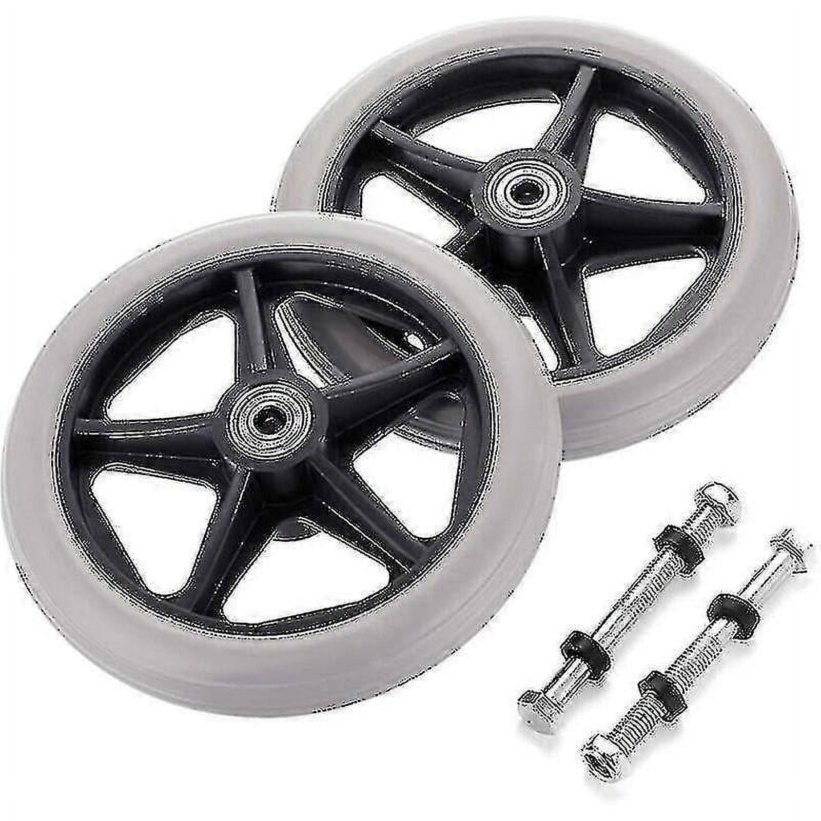 2pcs 6 Inch Wheelchair Replacement Rubber Wheel Wheels Rollator Non ...