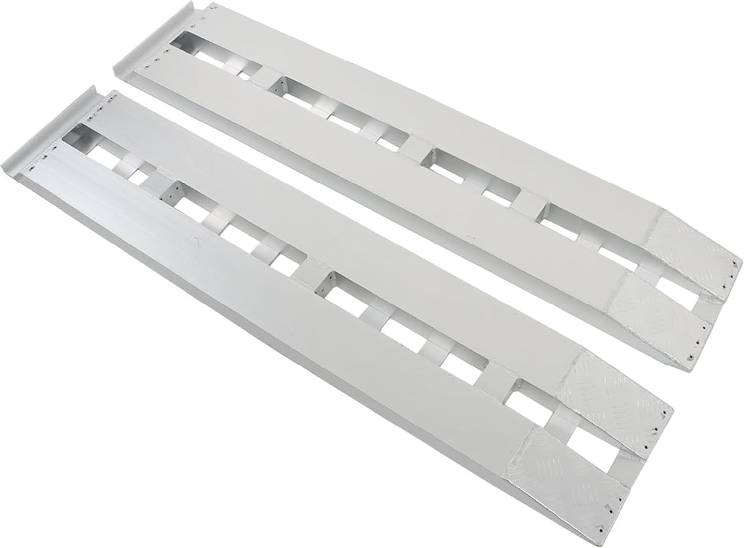 2pcs 60 x 12 Aluminum Trailer Ramps with Beavertail Hook End 6000LBS ...