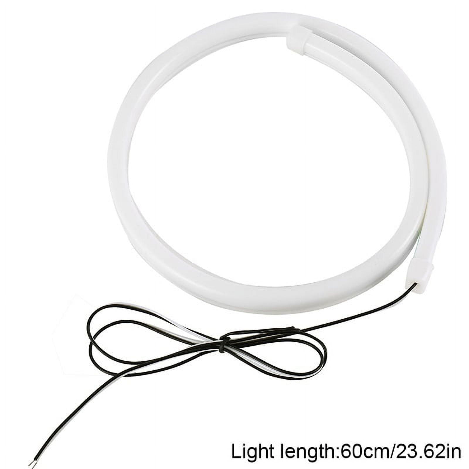 2pcs 60cm White Car Flexible Tube LED Strip Daytime Runnning DRL Light ...