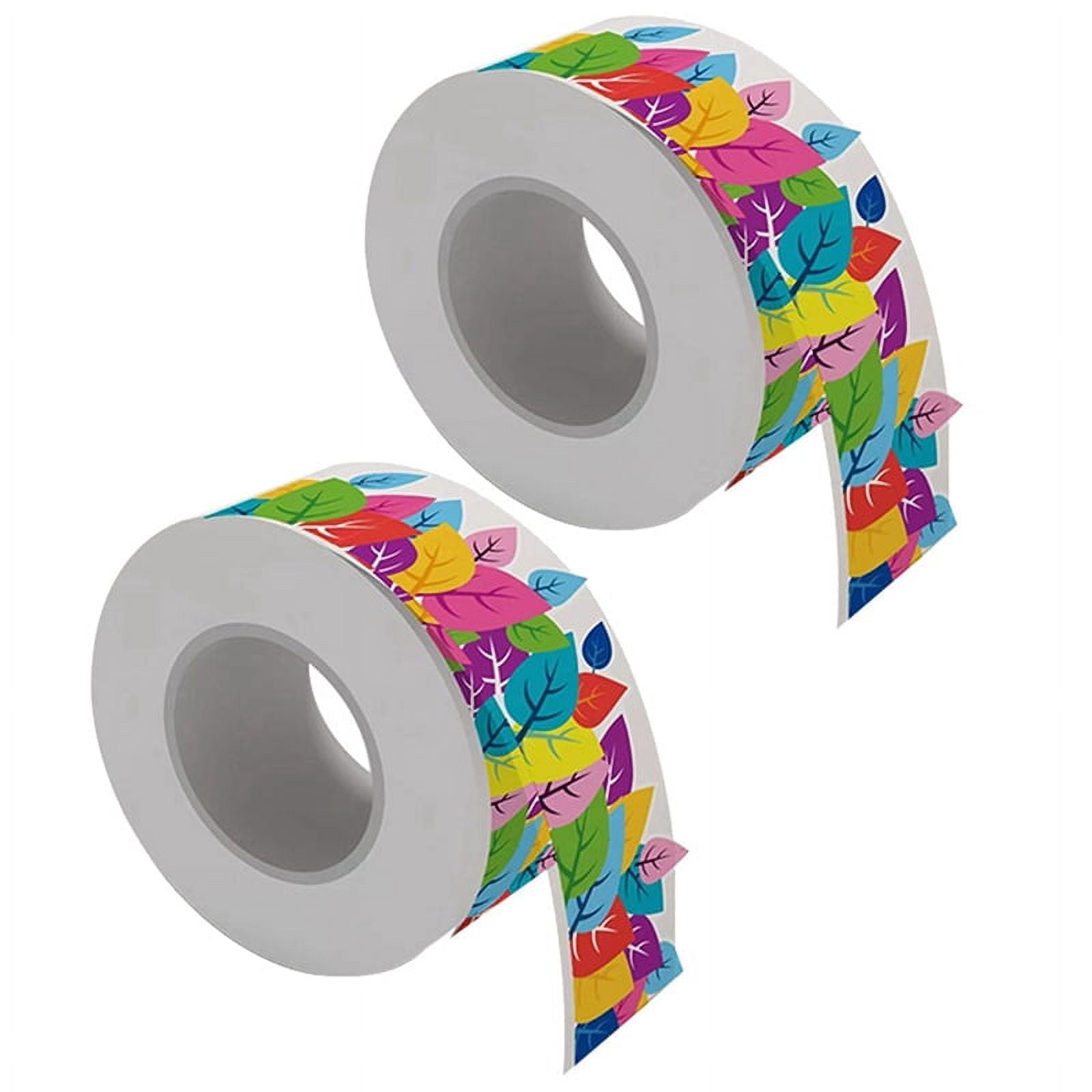 2pcs 65.6 Feet Colorful Leaves Bulletin Board Border Trim Waterproof ...