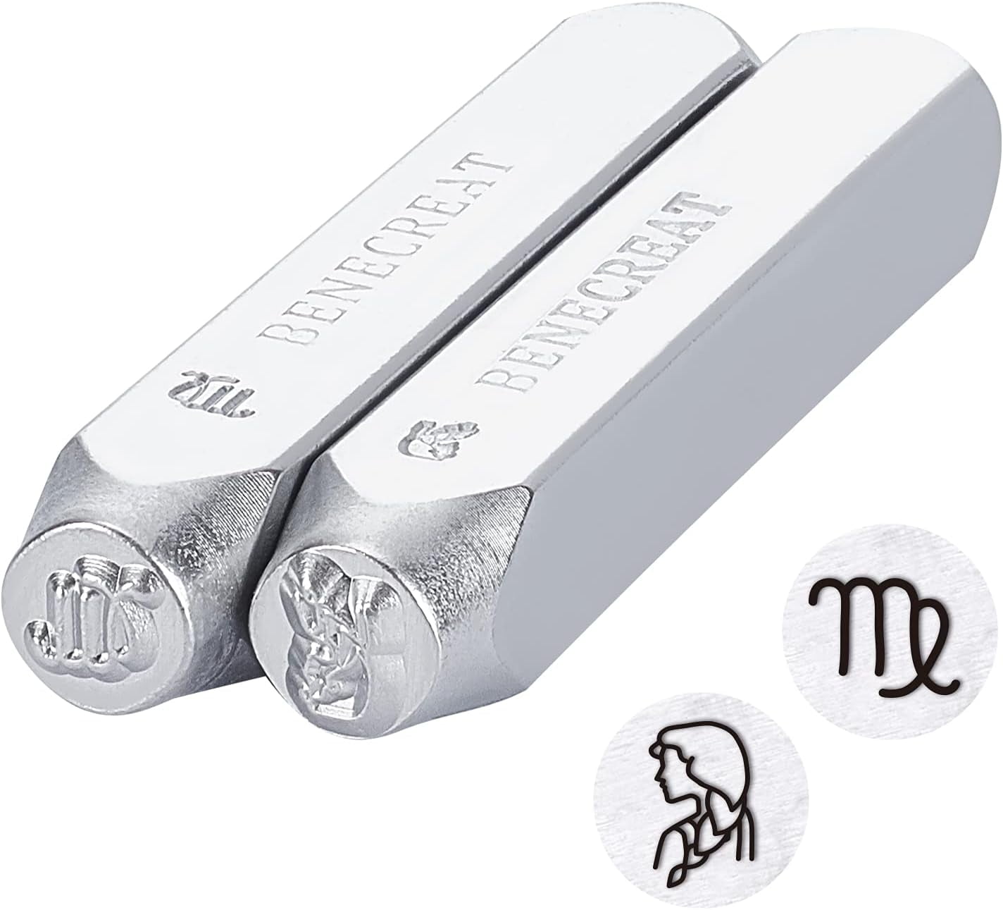 2pcs (6mm 1/4") Virgo Design Metal Stamps Constellation Metal Punch for ...