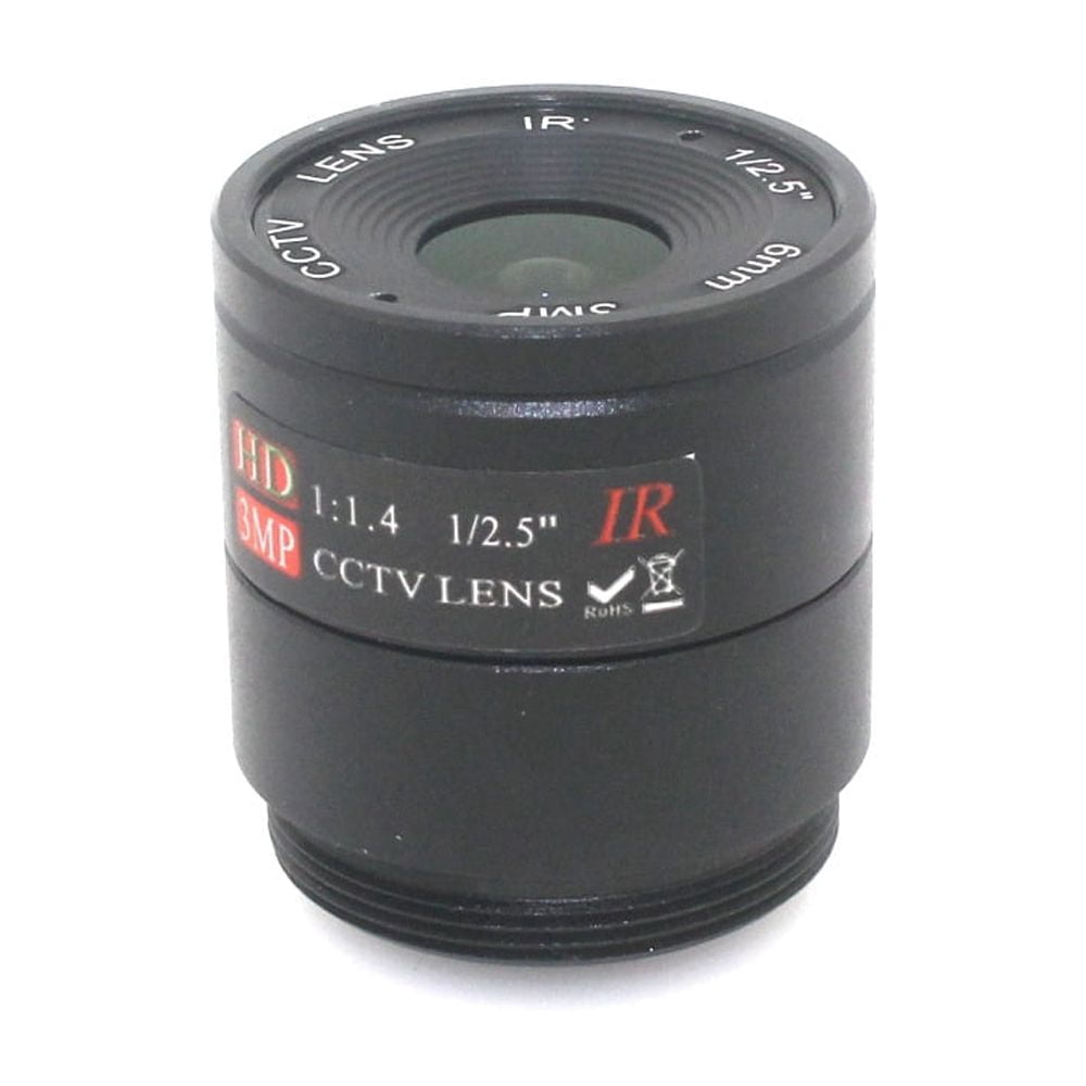2pcs 6mm Lens 3MP CS Mount HD CCTV Camera lens for Day/night CCD ...