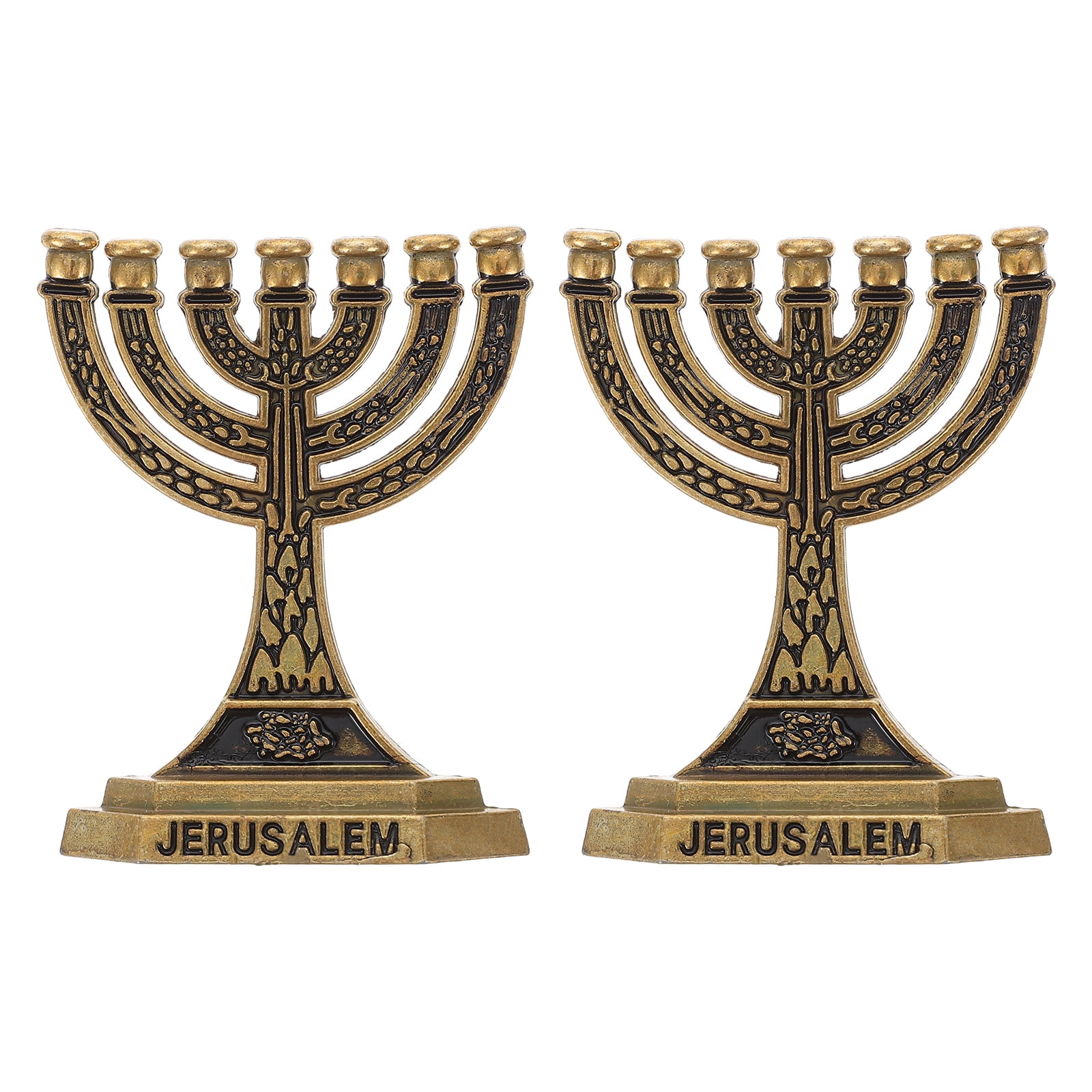 2pcs 7- Branch Menorah Holder for Shabbat Tabernacle Home Decor ...