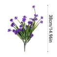 2pcs 7-Fork Simulated Spring Grass Tea Flower Arrangement Green Plants ...