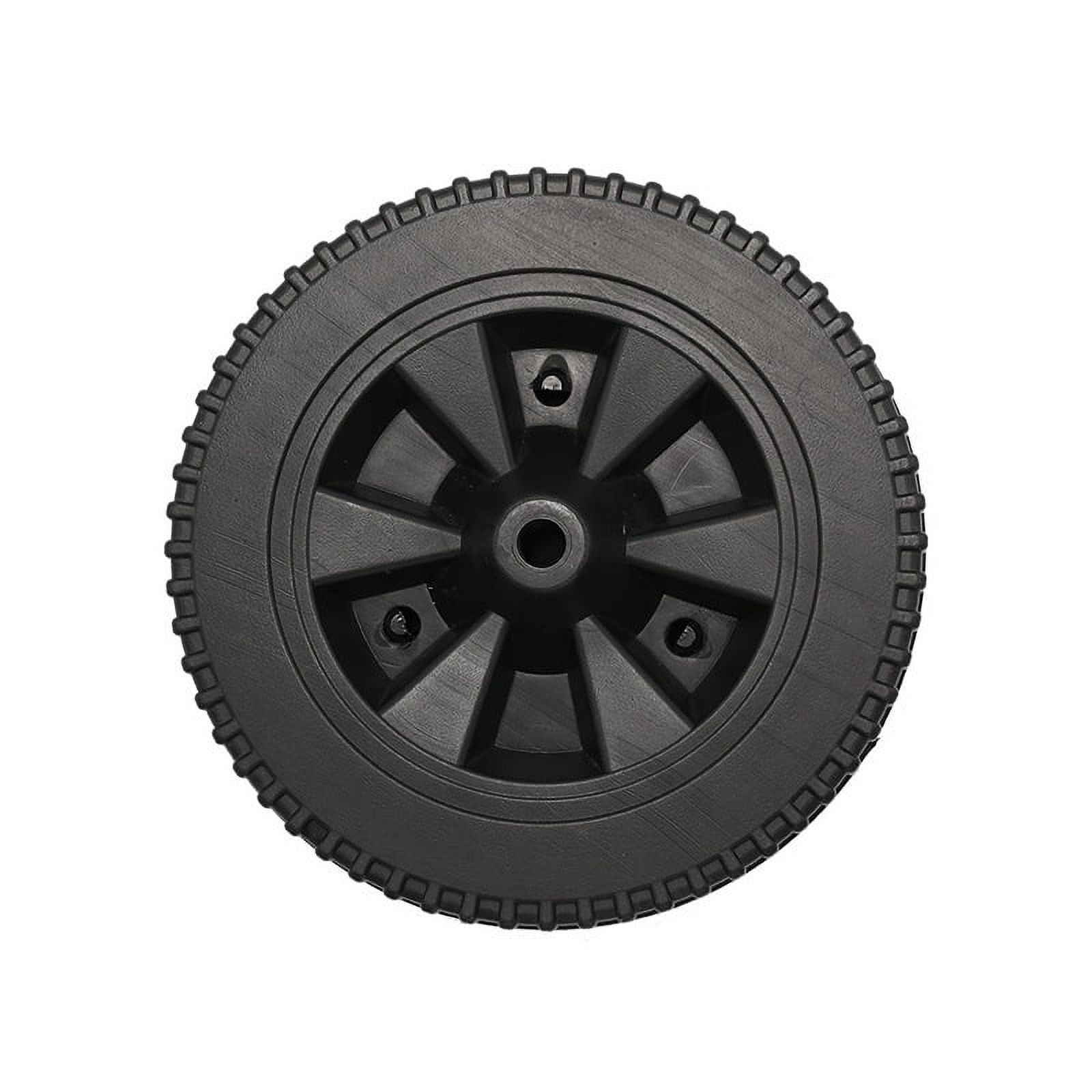 WHAMVOX 7 Inch Black HDPE Grill Wheels with Protective Covers for BBQ ...