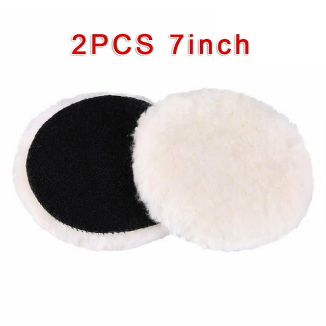 2pcs 7 inch Wool Buffing Polishing Pads Bonnets Sanding On Car Buffer ...