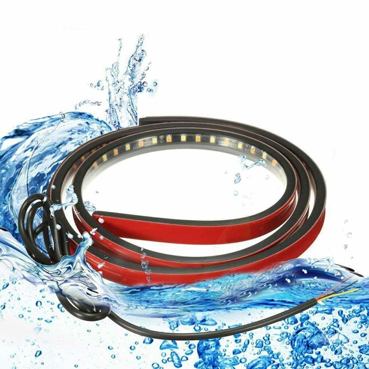 2pcs 70" Running Board Side Step LED Light Amber White Turn Signal for ...