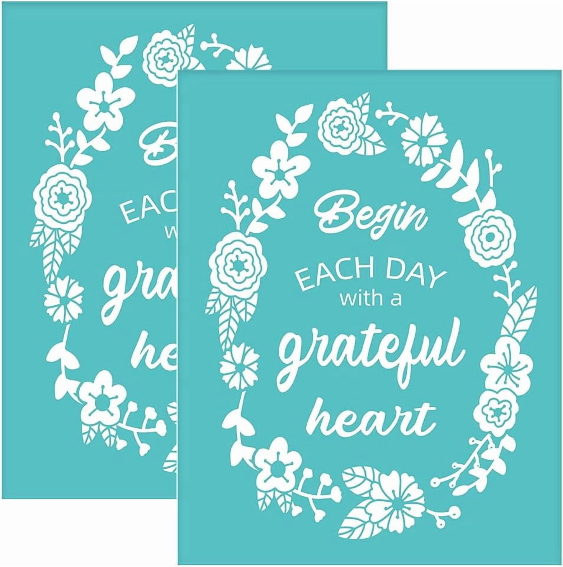 2pcs 8.6x11 Inch Flower Wreath Self-Adhesive Silk Screen Printing ...