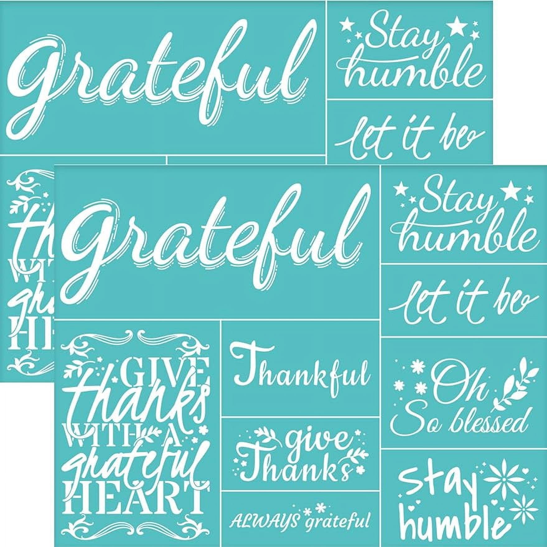 2pcs 8.6x11 Inch Thanksgiving Theme Stencils Self-Adhesive Silk Screen ...