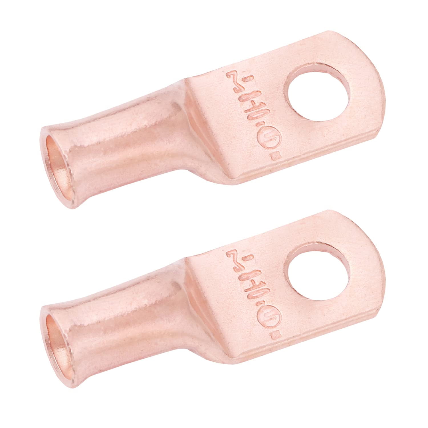 2pcs 8 AWG #10 Stud Copper Wire Lugs, Battery Lugs, Ring Terminals ...