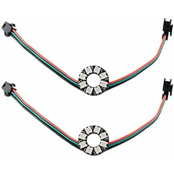 2pcs 8 LEDs WS2812B 5050 RGB Pixel LED Ring Light DC 5V Full Magic ...