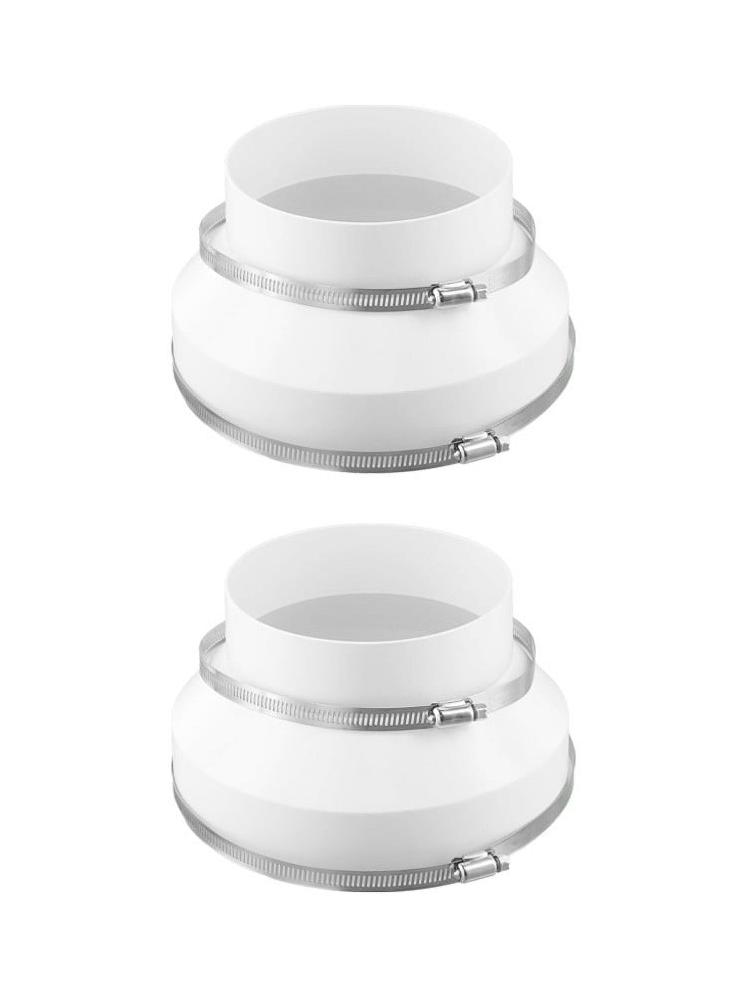 2pcs 8" To 6" Duct Reducer PVC Duct Adapter With Hose Clamp Adaptive ...