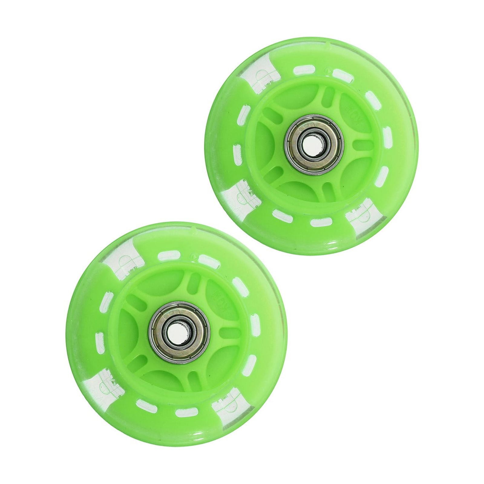 2pcs 80mm LED Flash Scooter Wheels for Inline Skates and Roller Skates ...