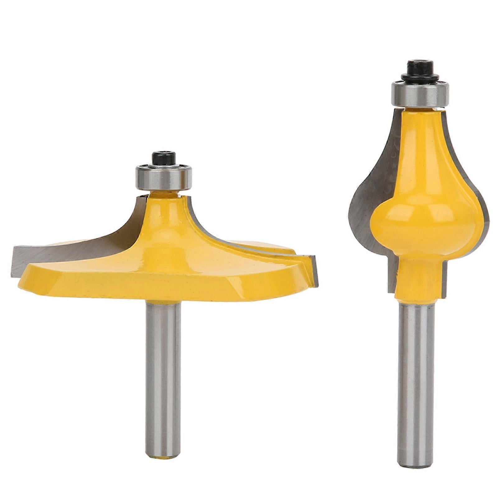 2pcs 8mm Shank Armrest Handrail Router Bit Set with Bearing Woodworking ...