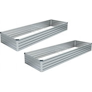 Gymax Raised Garden Bed w/ 2 Planter Boxes & Trellis Outdoor Wooden ...