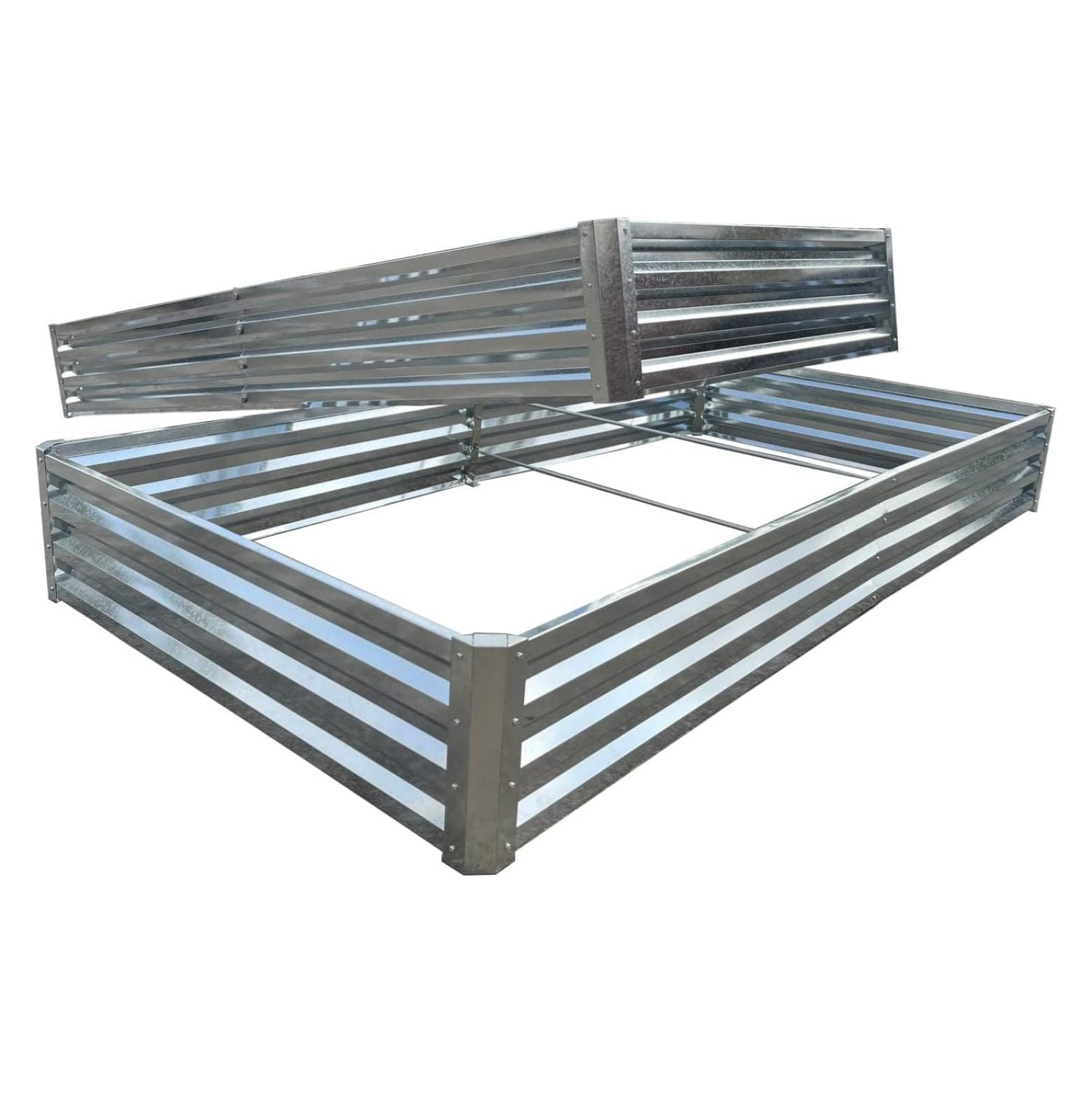 2pcs 8x4x1FT Galvanized Raised Garden Bed，Planter Raised Beds,Outdoor ...