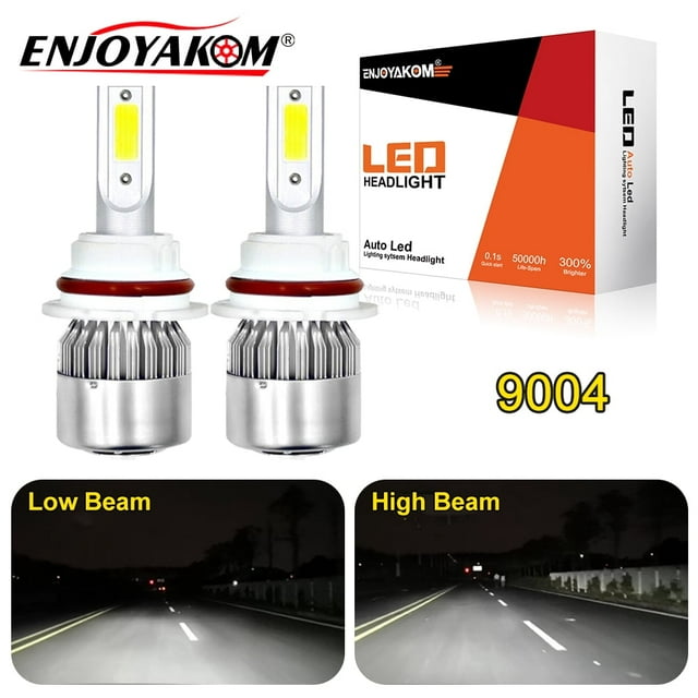 2pcs 9004 HB1 High Low Beam For Ford Mustang 1988-1993 Super Bright ...