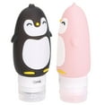 2pcs 90ml Penguin Design Bottles Travel Empty Bottle Silicone Lotion ...