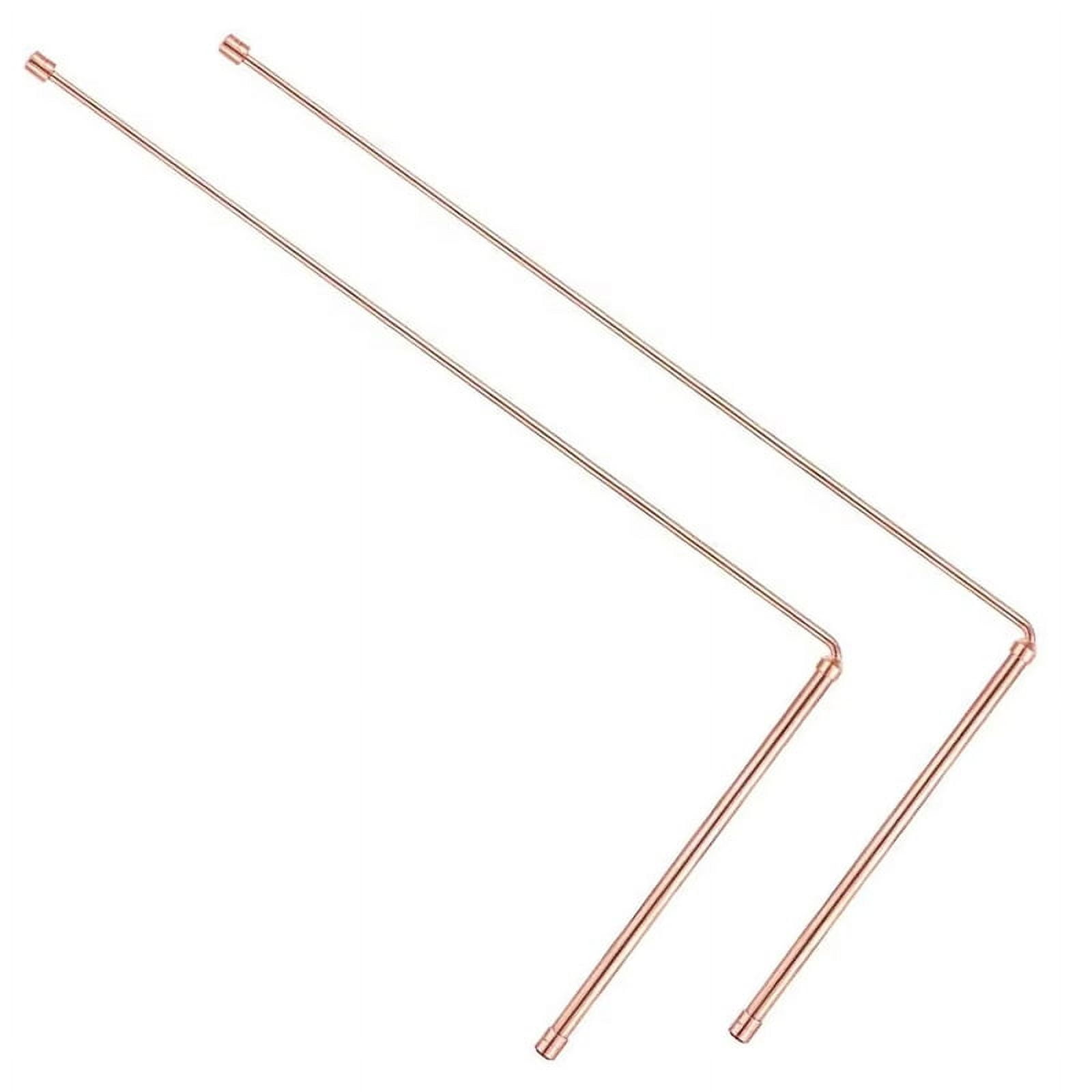 2pcs 99.9% Copper Probe Rod Metal Detector Rod Divining Dowsing Rods ...