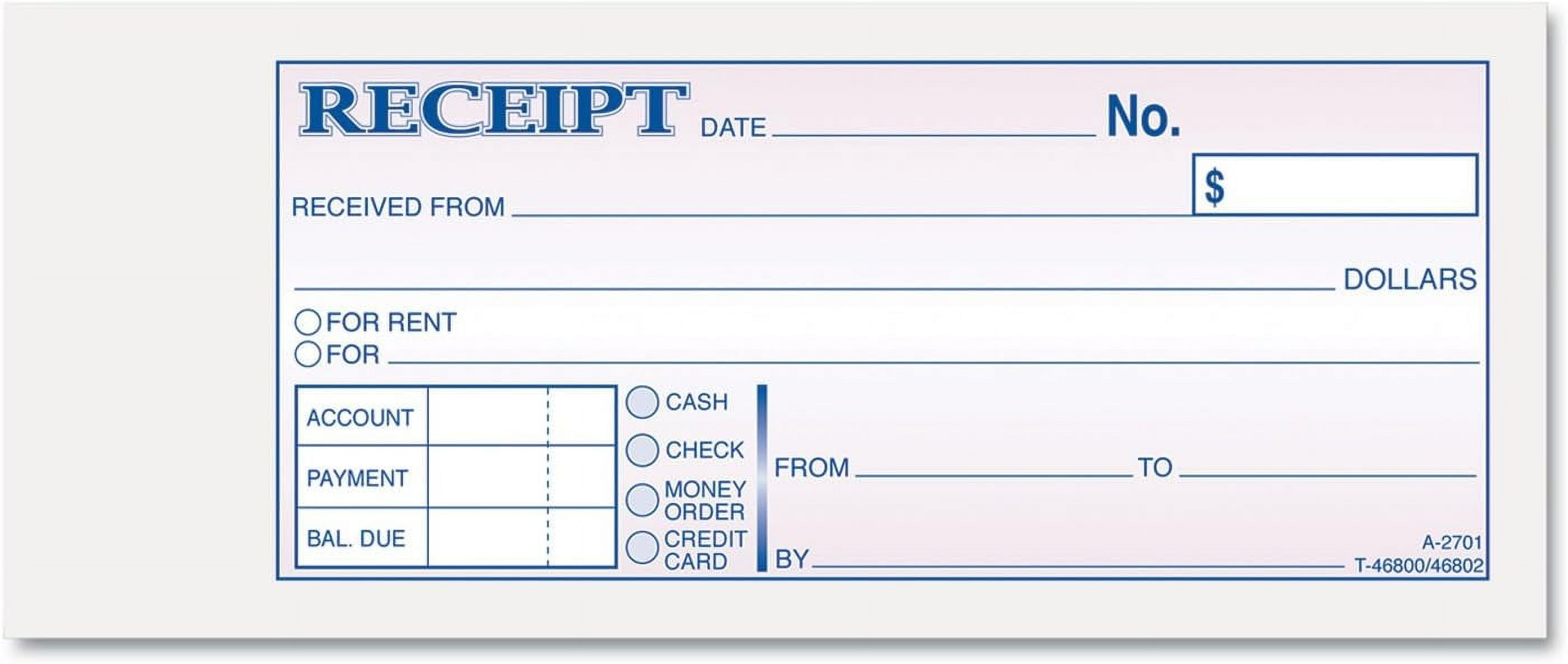 2pcs ABFC2701 - Receip Book - Walmart.com