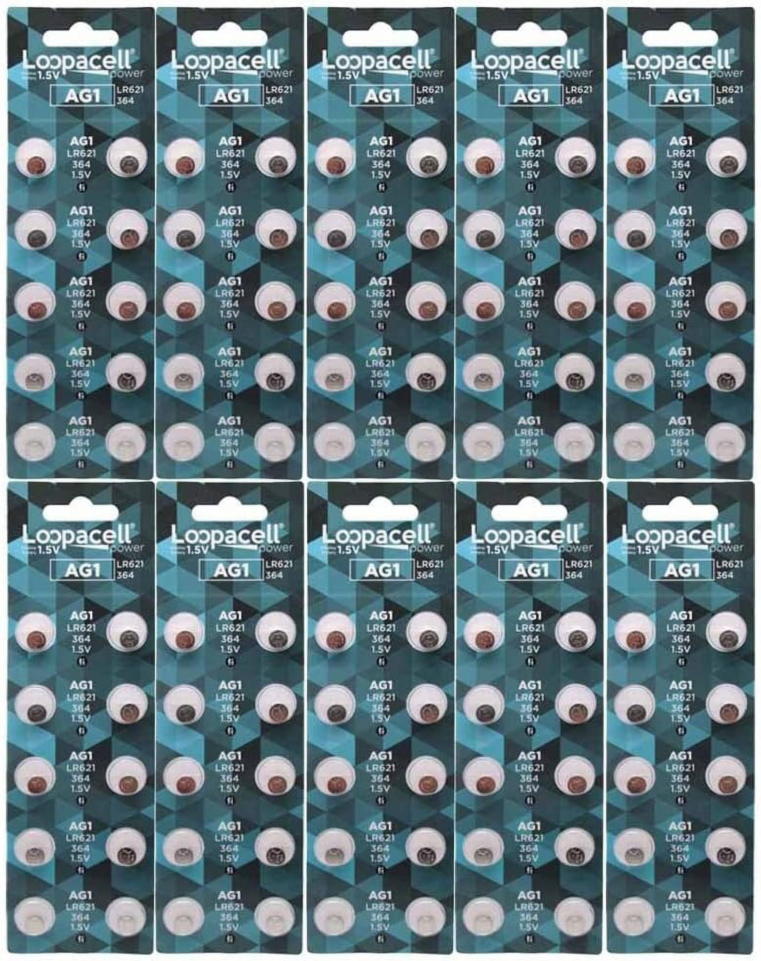 2pcs AG1 LR621 SR621SW Alkaline Button Cell 100 Batteries - Walmart.com