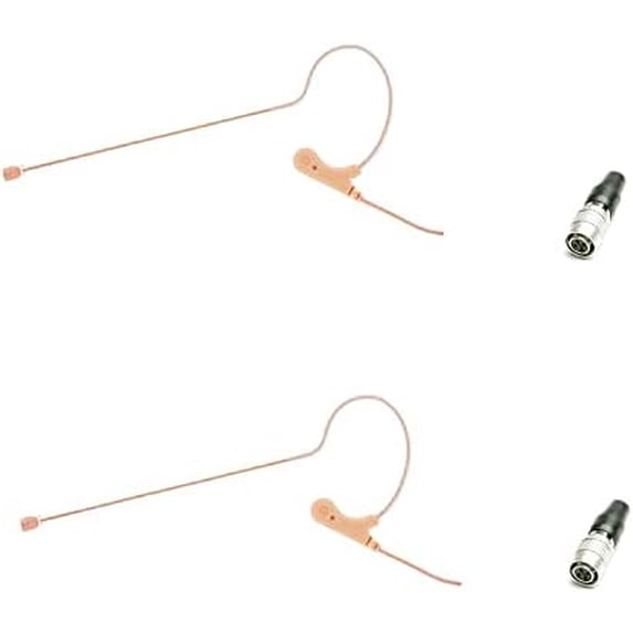 2pcs AVL670 Professional Omnidirectional Earhook Microphone (Tan Color ...