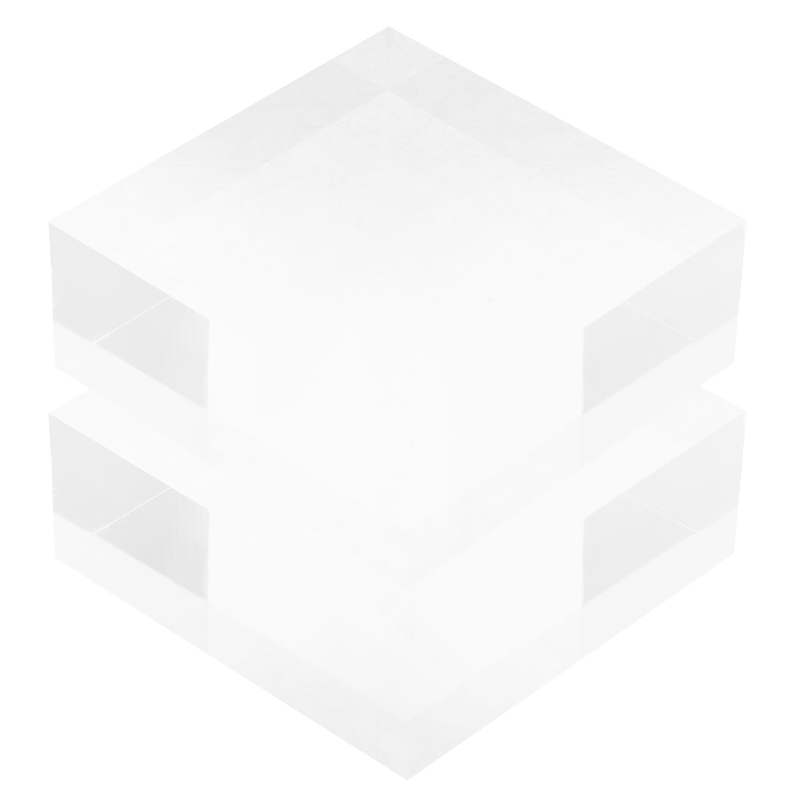 2pcs Acrylic Display Block Jewelry Display Stand Acrylic Square Base ...