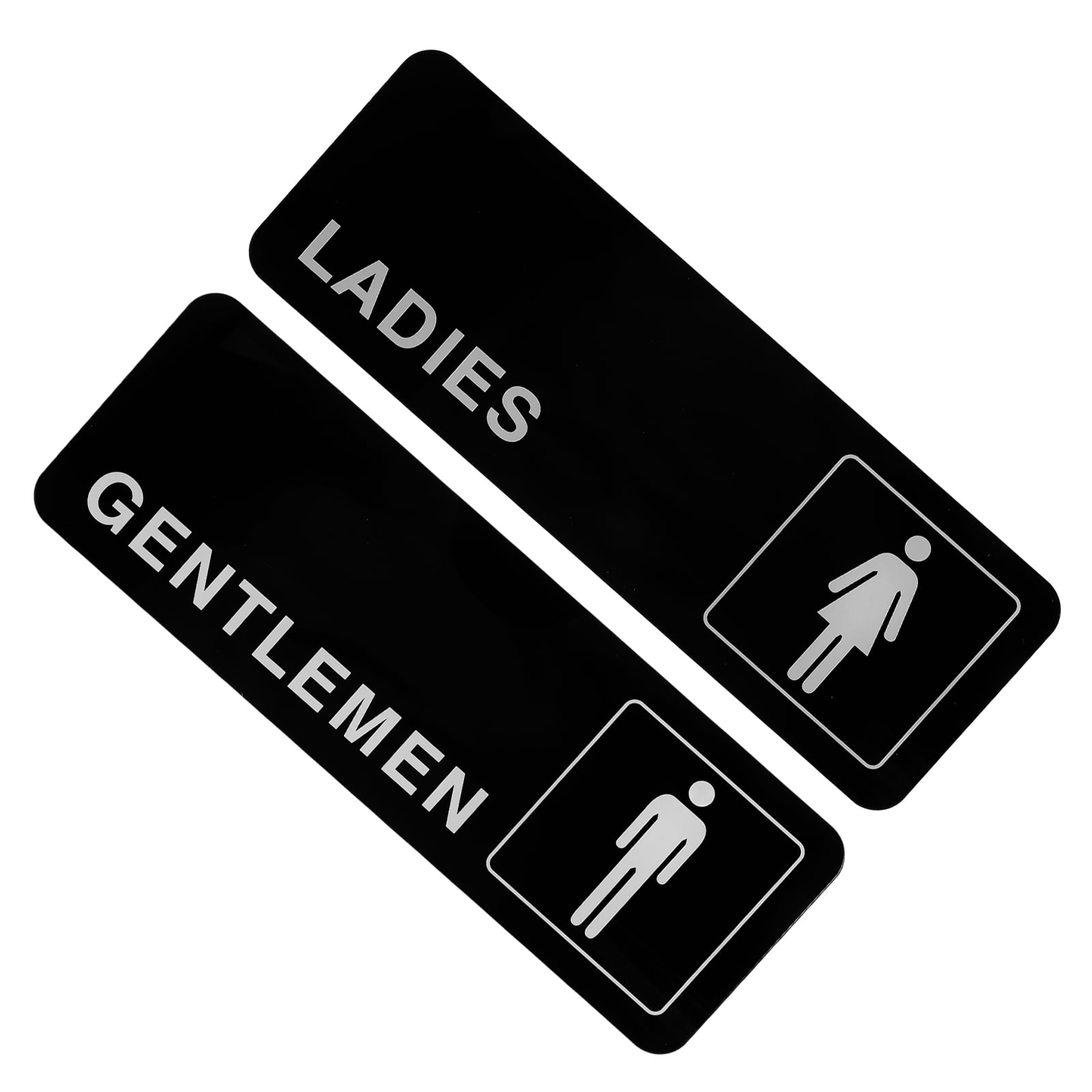 2pcs Acrylic Ladies and Gentlemen Restroom Sign Set Men and Women ...