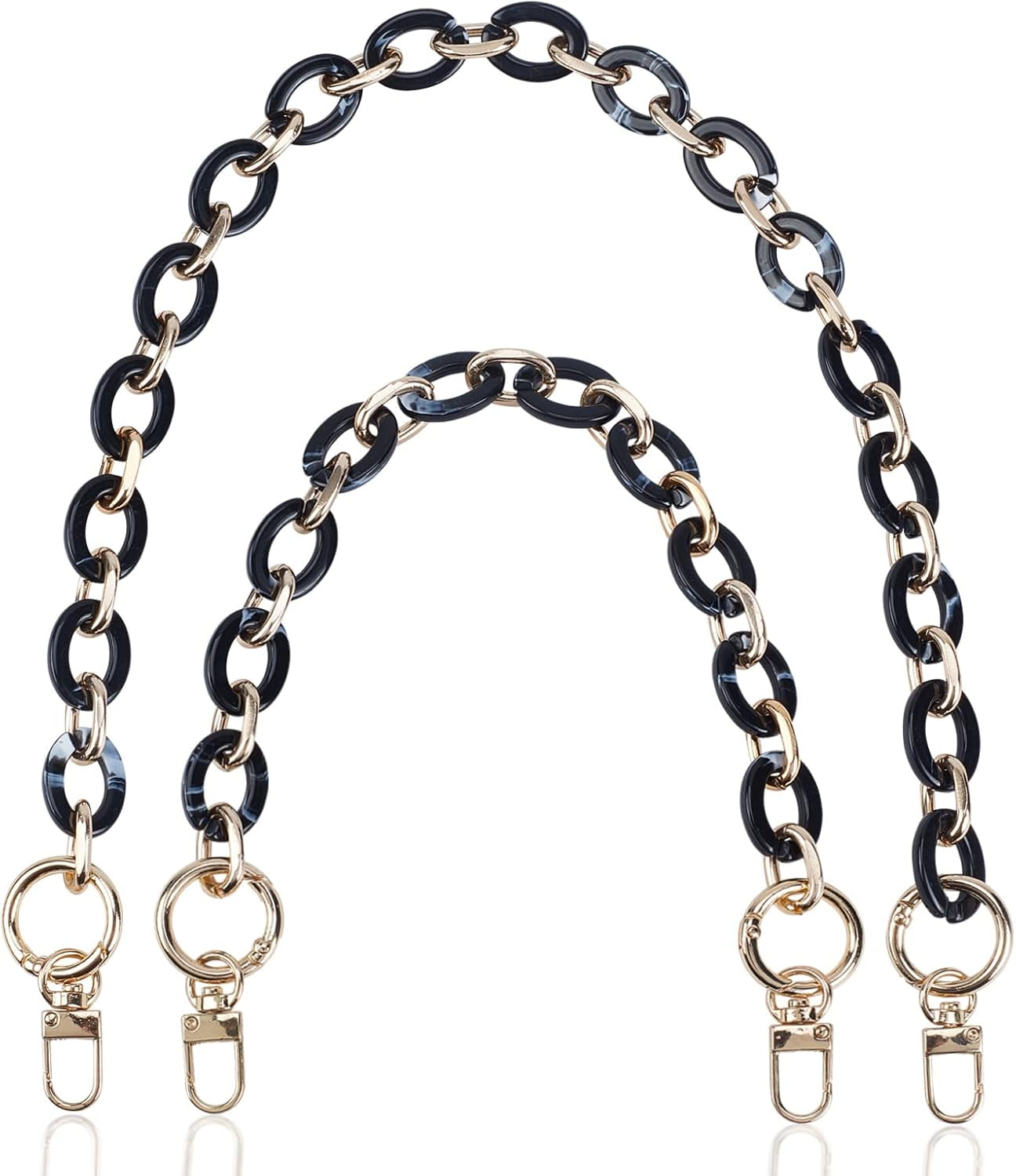 2pcs Acrylic Purse Chain Strap Resin Handbag Chain Acrylic Cable Chain ...