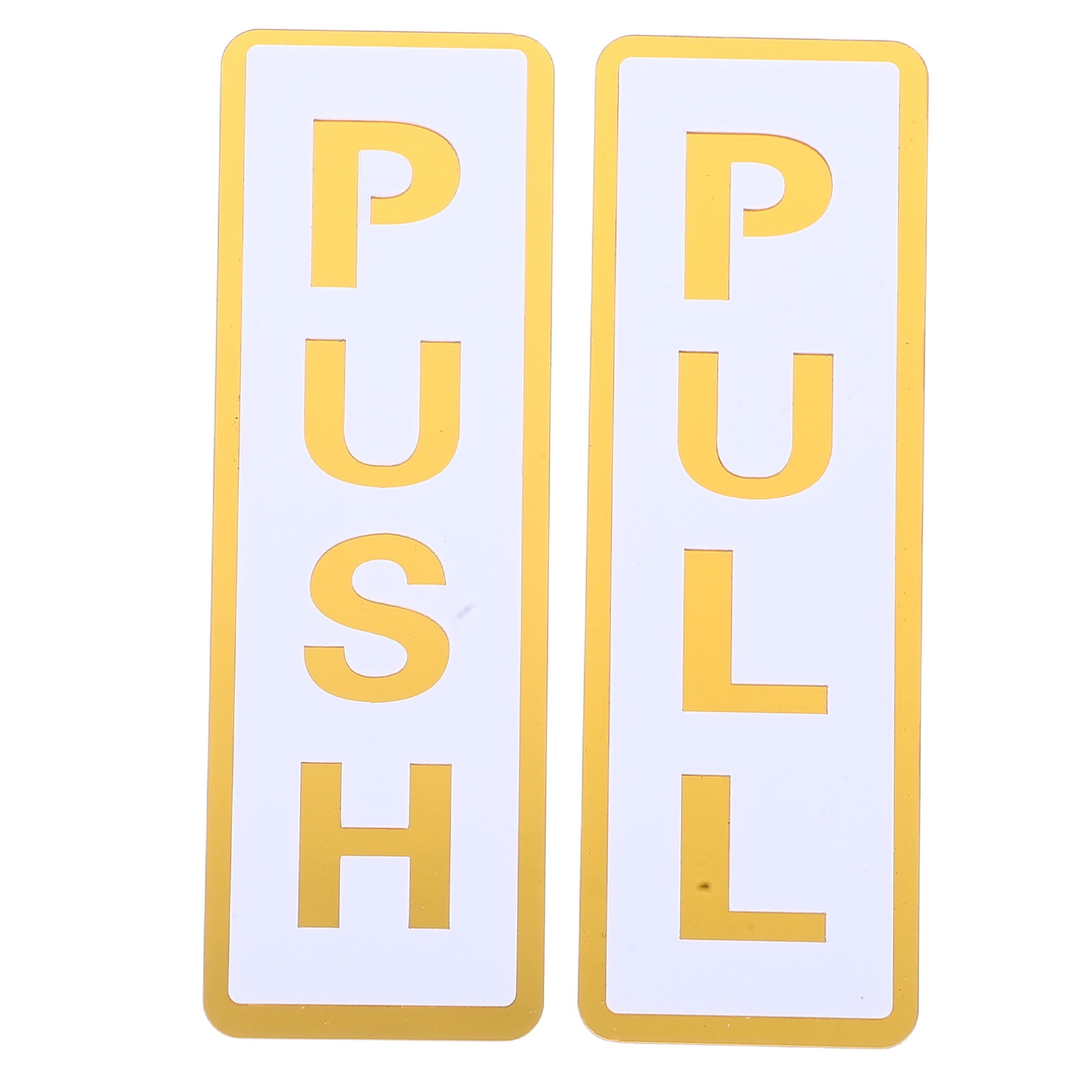 2pcs Golden Acrylic Push Pull Door Sign Stickers, Self-Adhesive Labels ...
