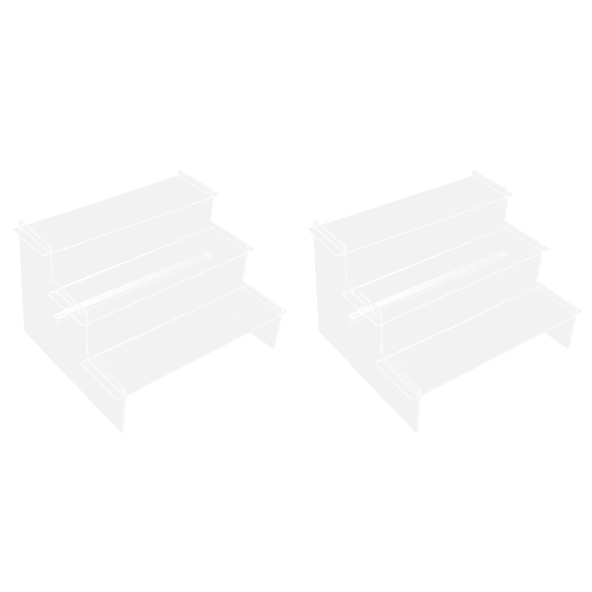 2pcs Acrylic Riser Shelf Figurine Display Stand Model Display Stand 3 ...