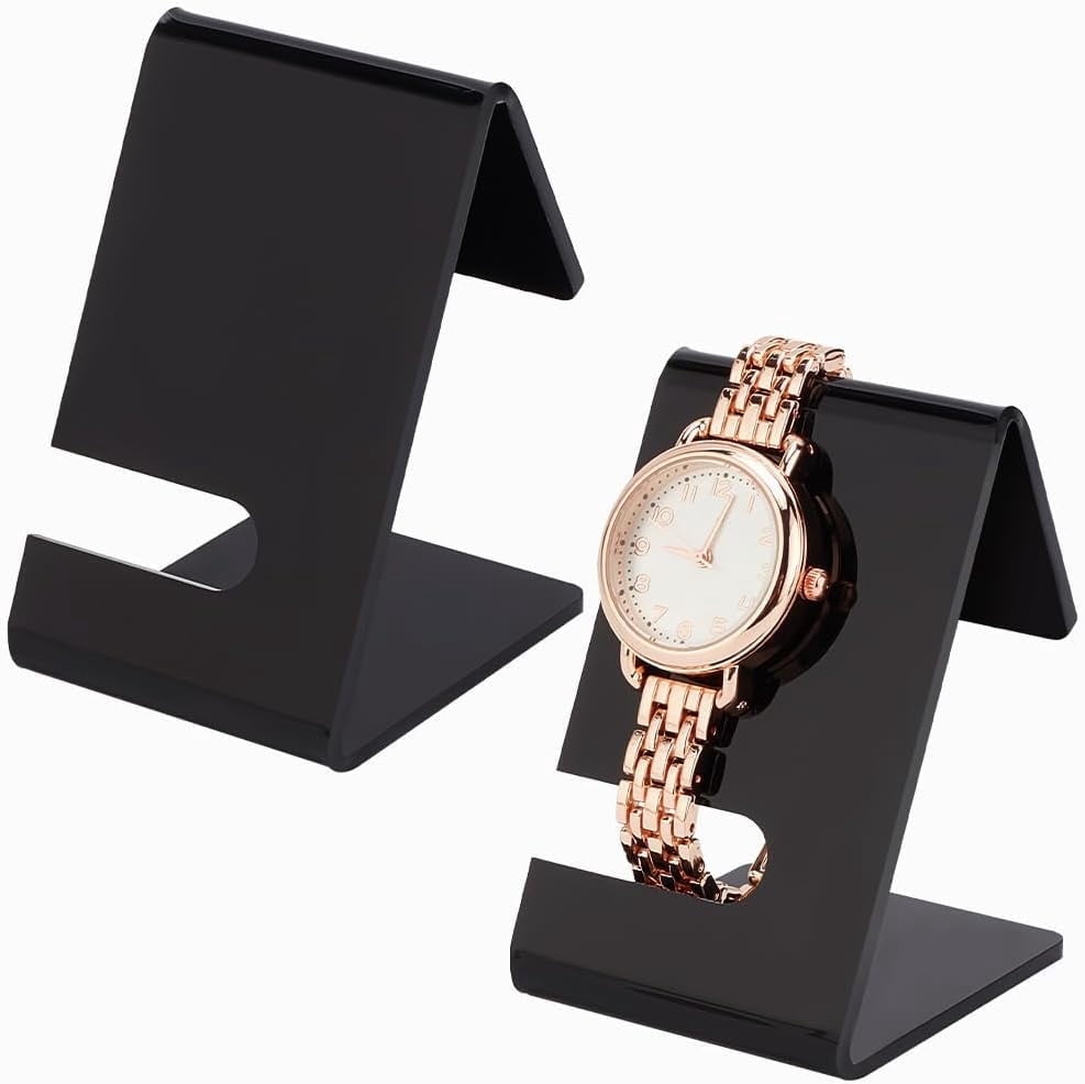 2pcs Acrylic Watch Display Stands Black Watch Holder Single Watch ...