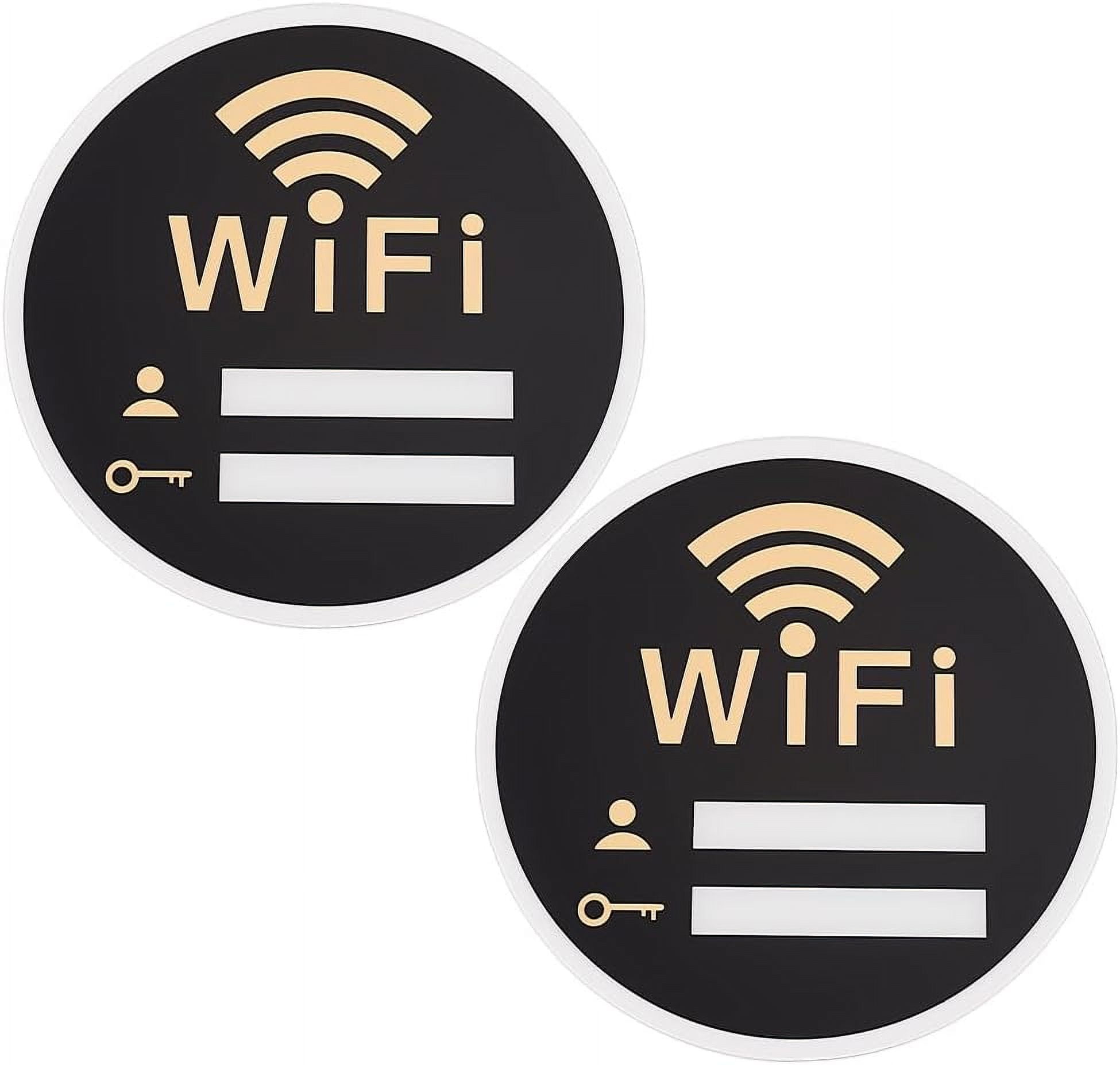 2pcs Acrylic Wifi Password Signages Wifi Sign Board for Home Public ...