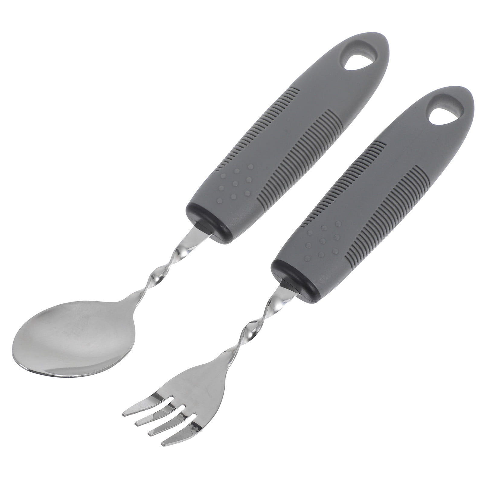 2pcs Adaptive Silverware For Arthritic Hands Weighted Utensil With ...